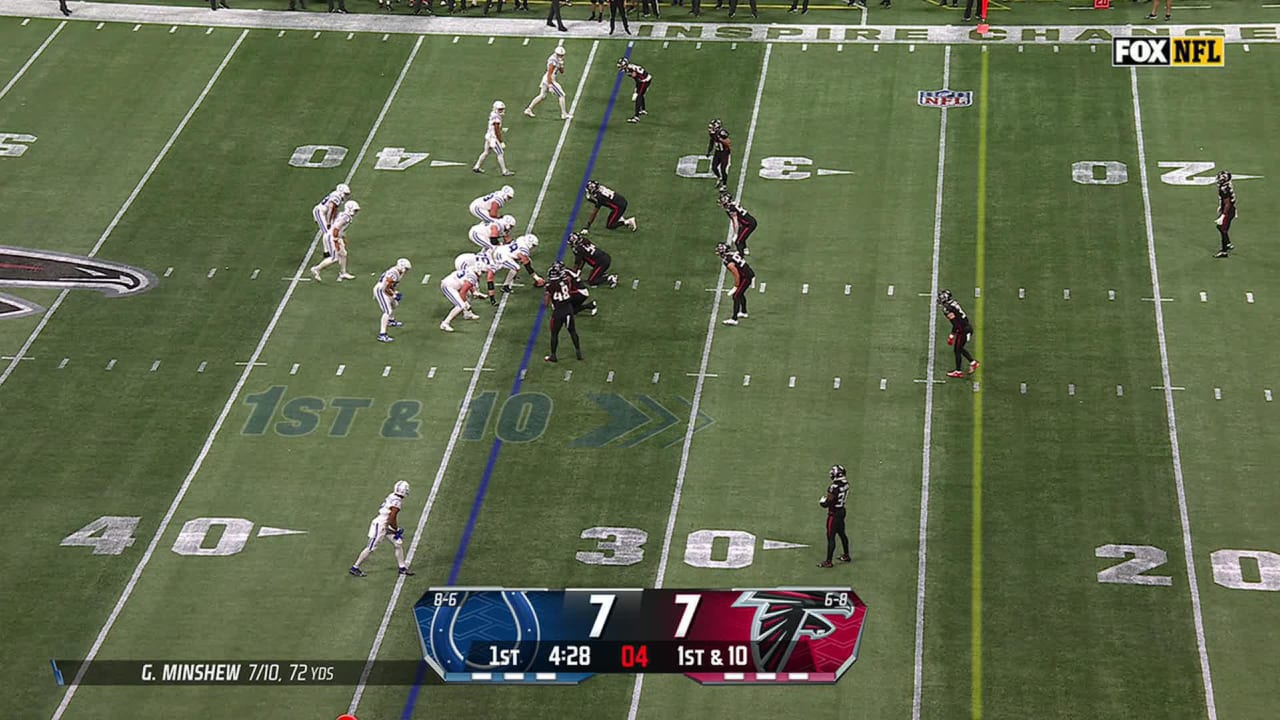 Atlanta Falcons linebacker Kaden Elliss infiltrates backfield in a ...