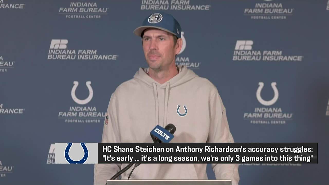 Indianapolis Colts head coach Shane Steichen on quarterback Anthony ...