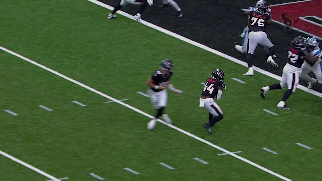 Houston Texans running back British Brooks powers up middle for goal ...