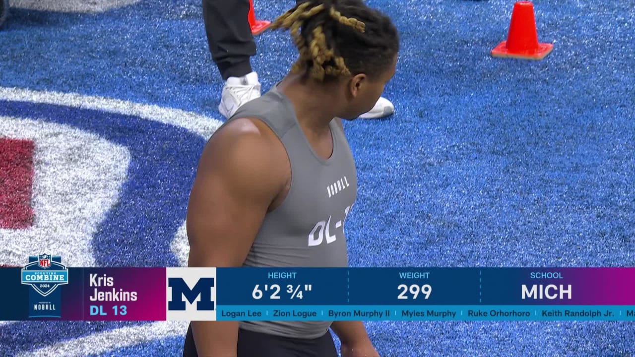 Defensive tackle Kris Jenkins' 2024 NFL Scouting Combine workout