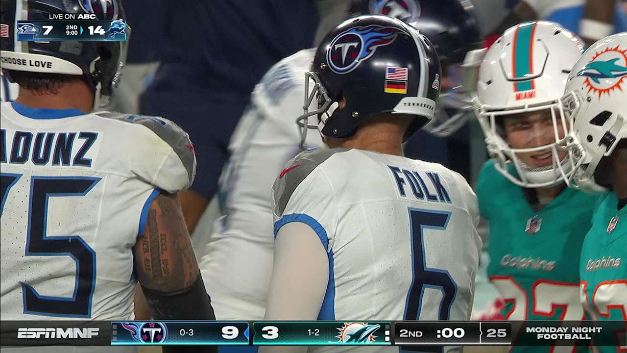 Tennessee Titans kicker Nick Folk's 47-yard field goal boosts Titans ...