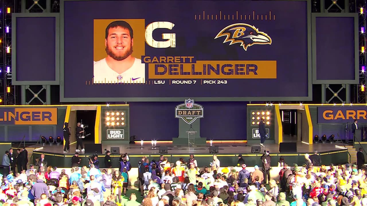 The Baltimore Ravens select LSU Tigers offensive guard Garrett ...