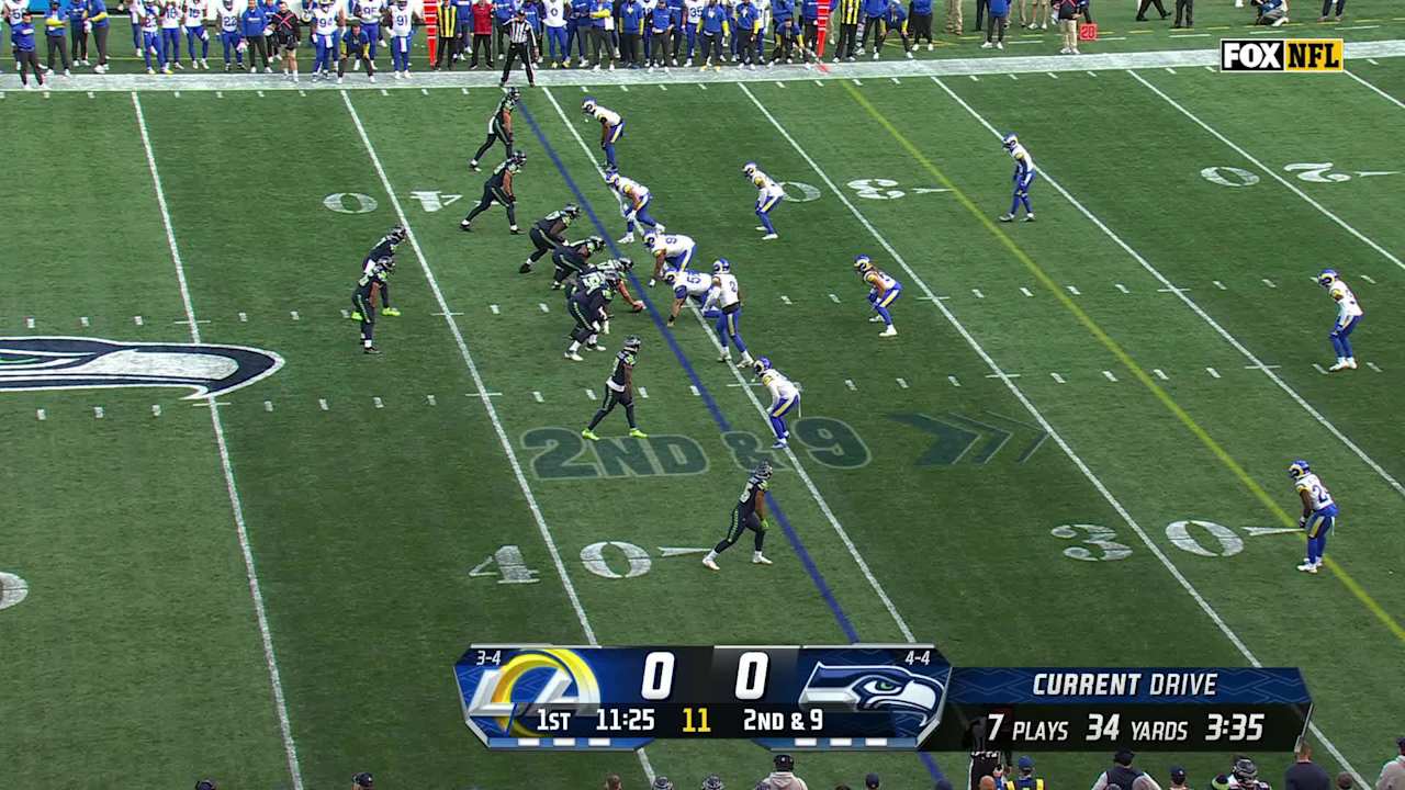 Los Angeles Rams swarm Seattle Seahawks quarterback Geno Smith for ...