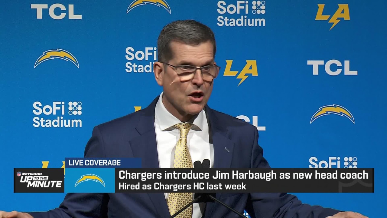Los Angeles Chargers introduce Jim Harbaugh as next head coach