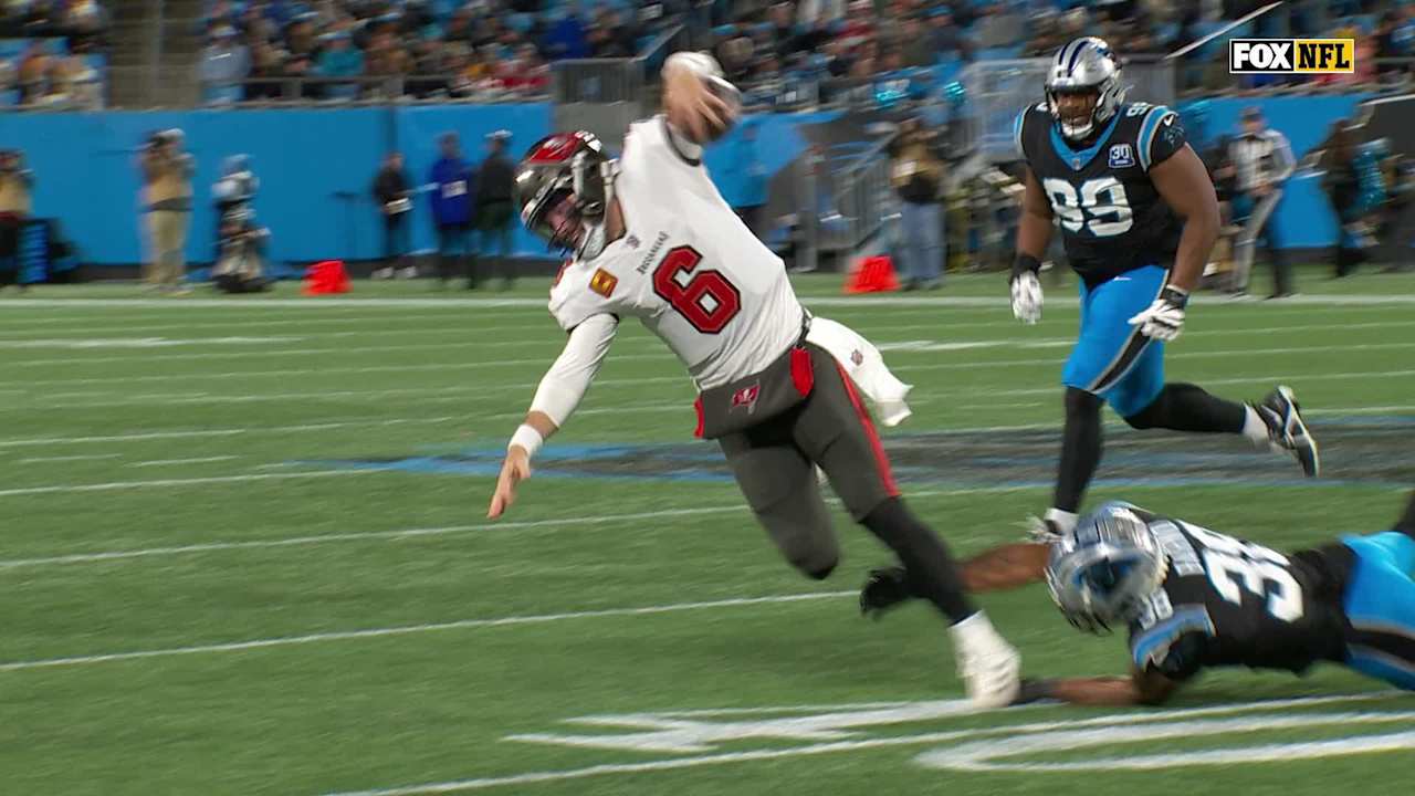 Carolina Panthers linebacker Amaré Barno cuts down Tampa Bay Buccaneers ...