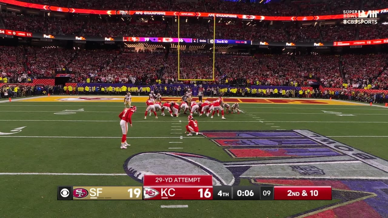 Kansas City Chiefs kicker Harrison Butker sends 29-yard chip shot ...