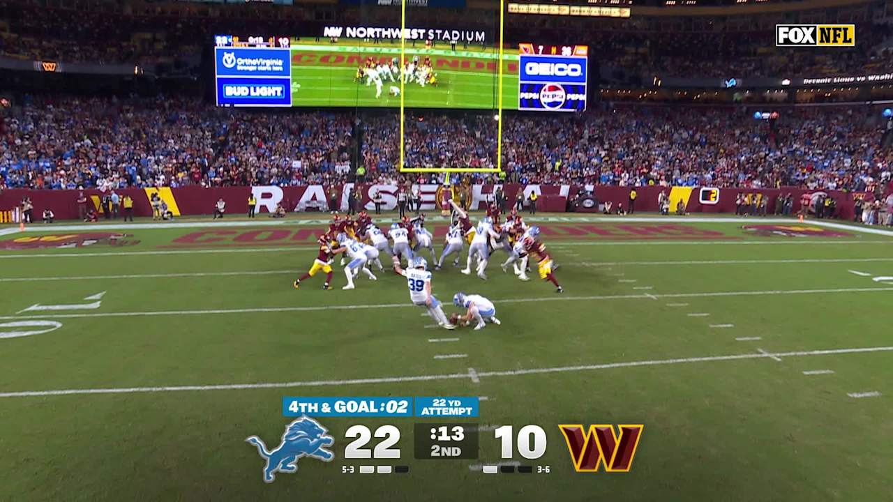 Detroit Lions kicker Jake Bates connects on 22-yard field goal to ...