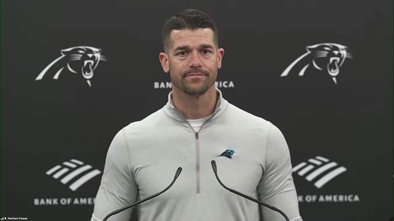 Carolina Panthers head coach Dave Canales shares thoughts on wide ...
