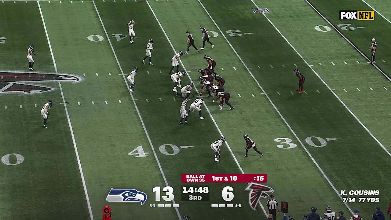 Atlanta Falcons tight end Kyle Pitts gets a 26-yard catch to get ...