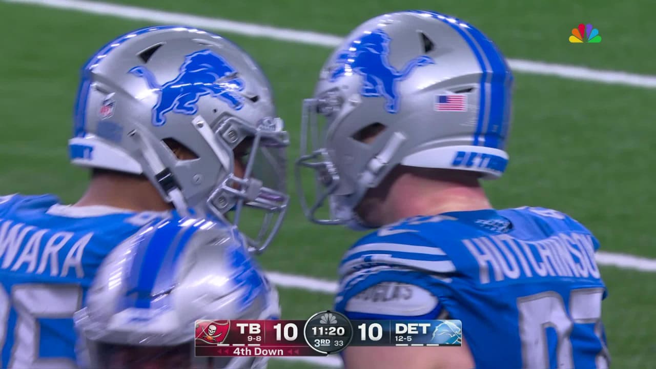 Detroit Lions defensive end Aidan Hutchinson's unblocked sack of Tampa Bay Buccaneers ...