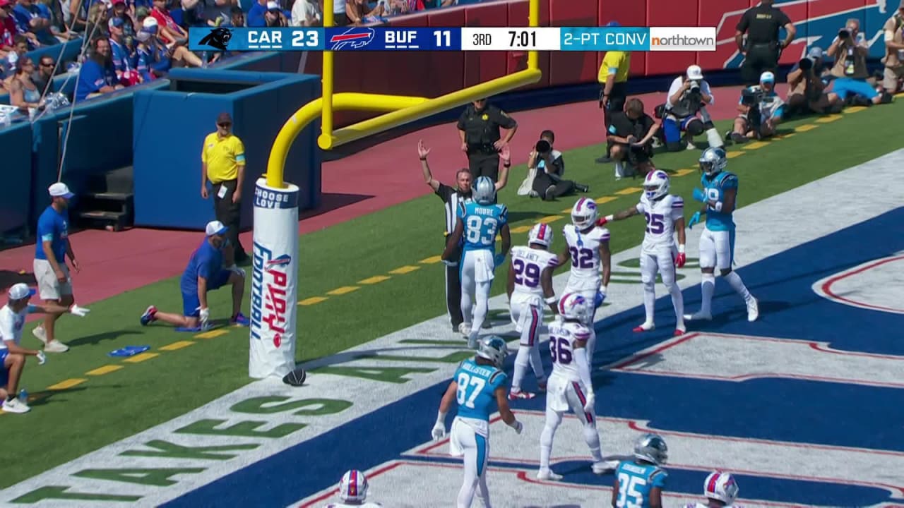 Carolina Panthers quarterback Jack Plummer escapes muddy pocket to ...