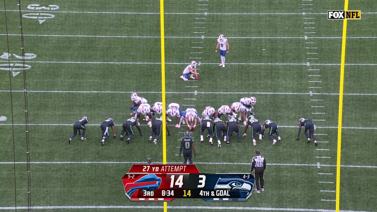 Buffalo Bills kicker Tyler Bass knocks down 27-yard field goal to give ...