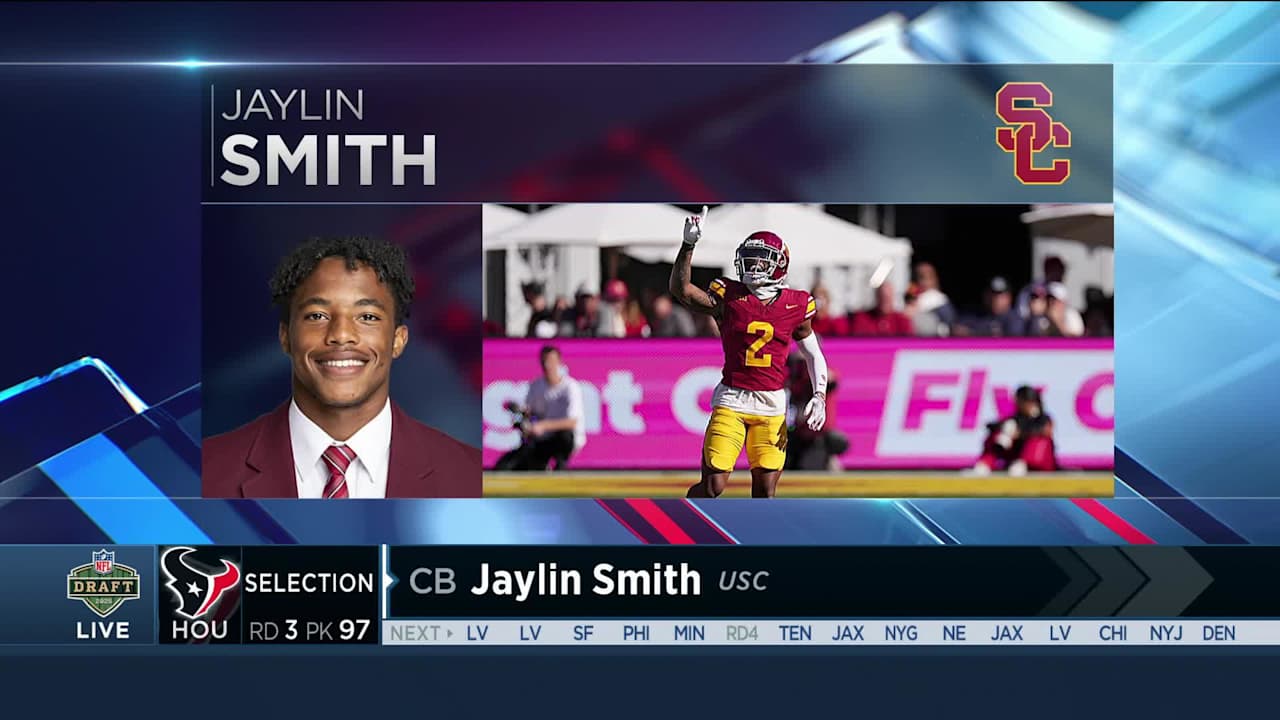 The Houston Texans select USC Trojans cornerback Jaylin Smith with No ...