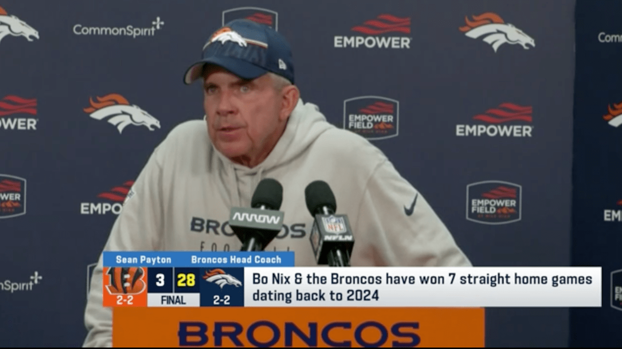 Denver Broncos head coach Sean Payton on Week 4 victory: 'Step in right ...
