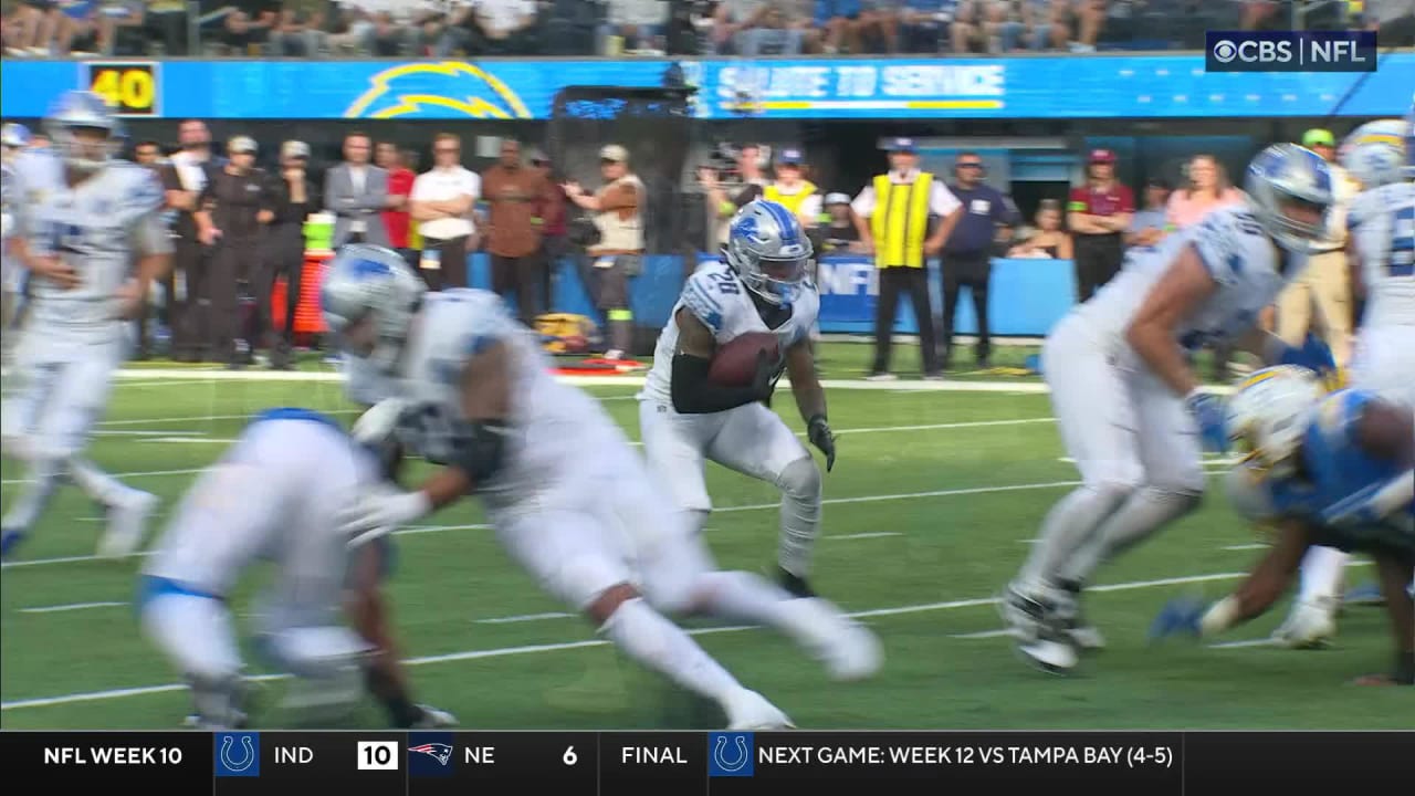 Detroit Lions running back Jahmyr Gibbs converts fourth-and-goal with ...