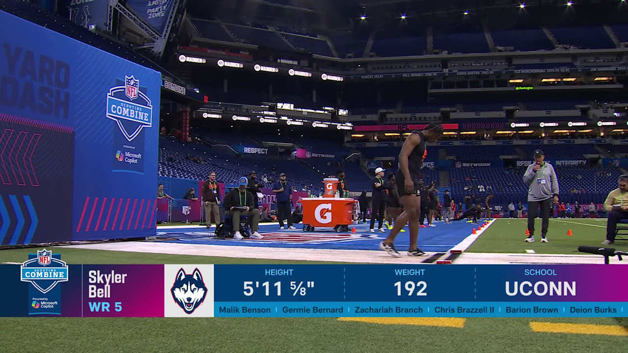 Wide receiver Skyler Bell runs official 4.40-second 40-yard dash at ...