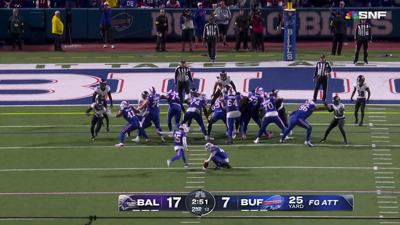 Buffalo Bills kicker Matt Prater's first field goal try as a Bill is ...
