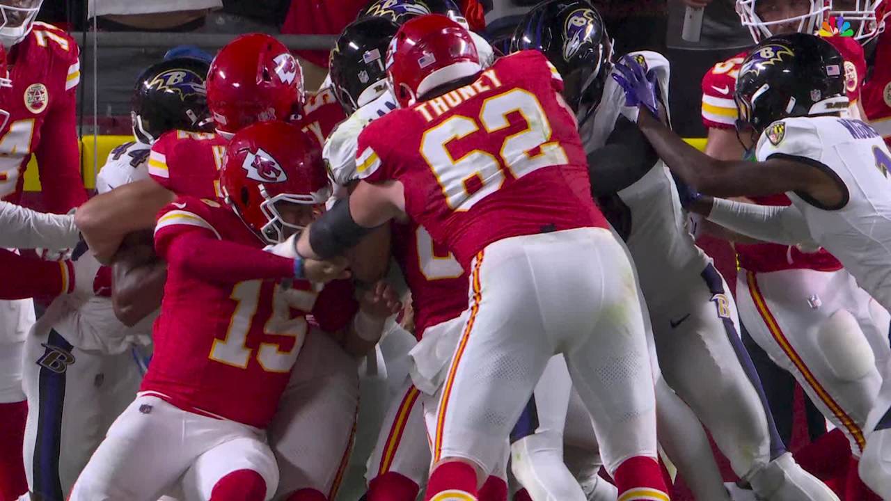 Kansas City Chiefs running back Isiah Pacheco surges through for rushing TD