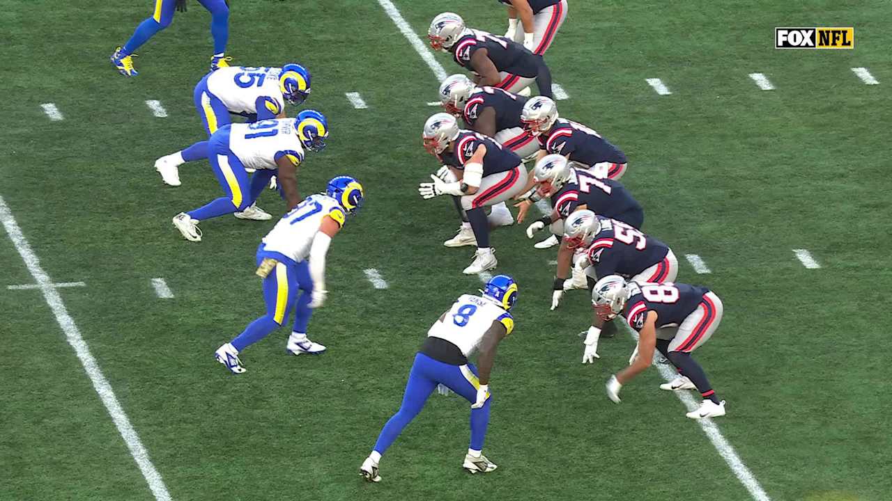 Los Angeles Rams defensive tackle Braden Fiske sacks New England ...