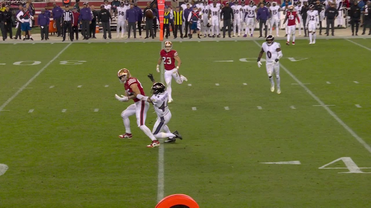 Baltimore Ravens defensive back Kyle Hamilton snags the Ravens' third ...