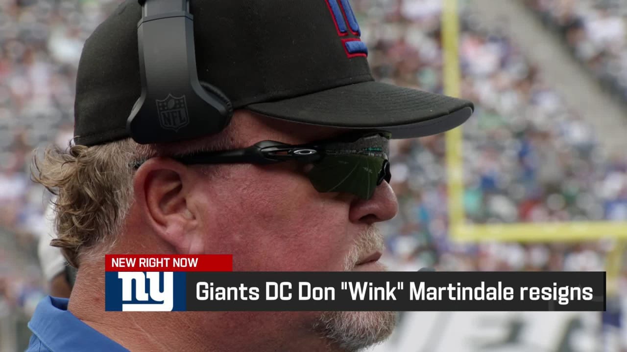 NFL Network's Ian Rapoport: Don 'Wink' Martindale resigning from New York Giants DC role after ...