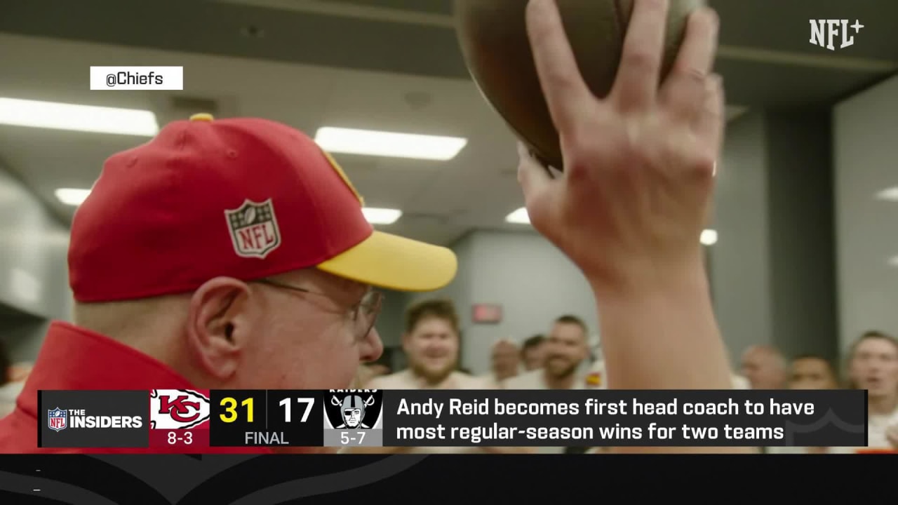 Andy Reid gets game ball from owner Clark Hunt after becoming ...