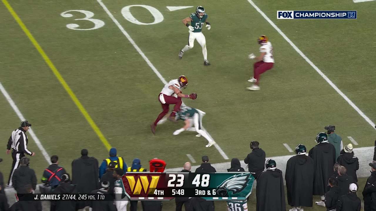 Washington Commanders tight end Zach Ertz's catch-and-hurdle maneuver ...