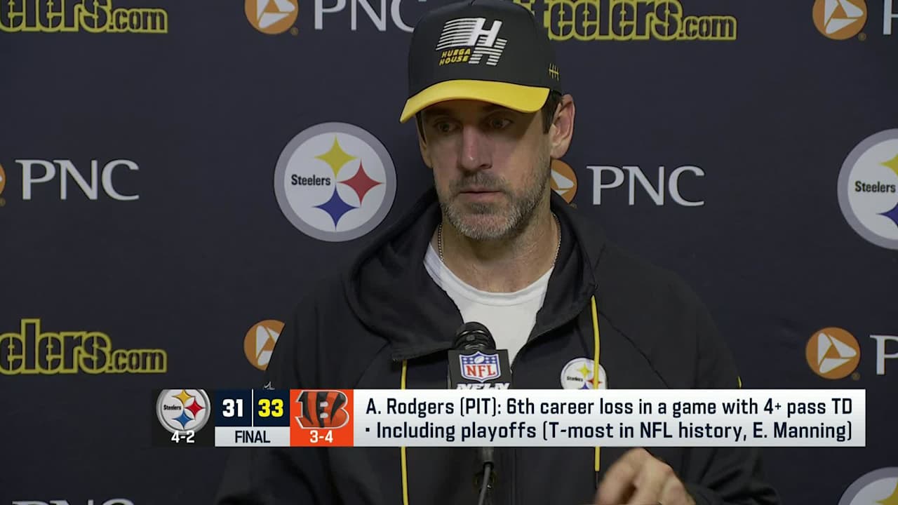Pittsburgh Steelers quarterback Aaron Rodgers reflects on loss vs ...