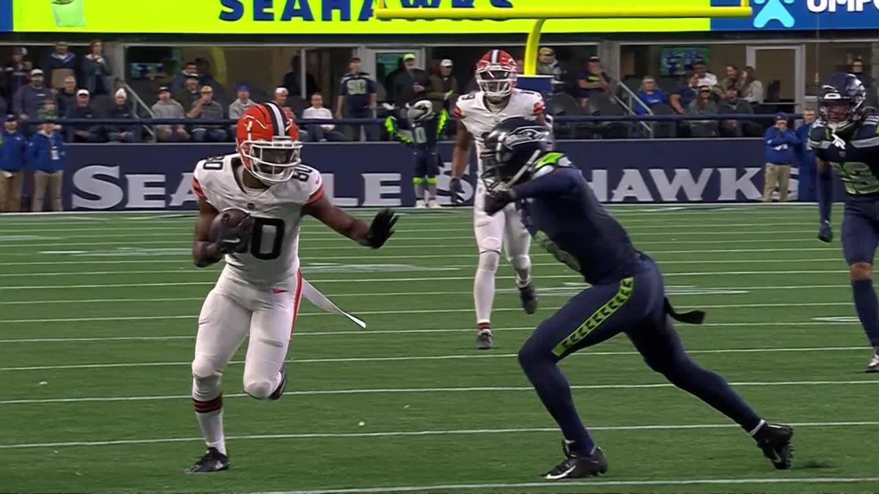 Cleveland Browns quarterback DTR's third pass of game is 18-yard dot to ...