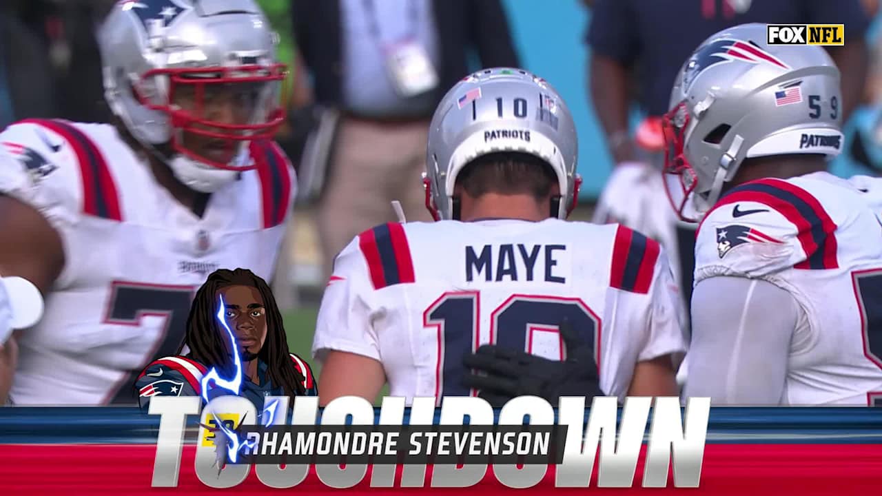 Can't-Miss Play: New England Patriots quarterback Drake Maye's touchdown pass at the buzzer ...