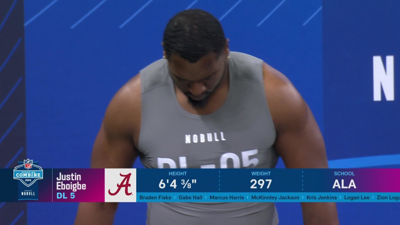 Defensive tackle Justin Eboigbe's 2024 NFL Scouting Combine workout