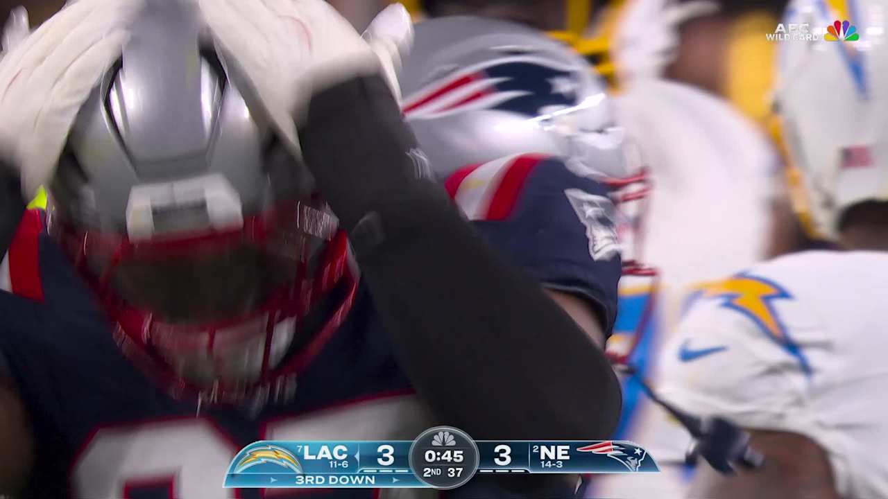 New England defensive end Milton Williams devours Los Angeles Chargers ...