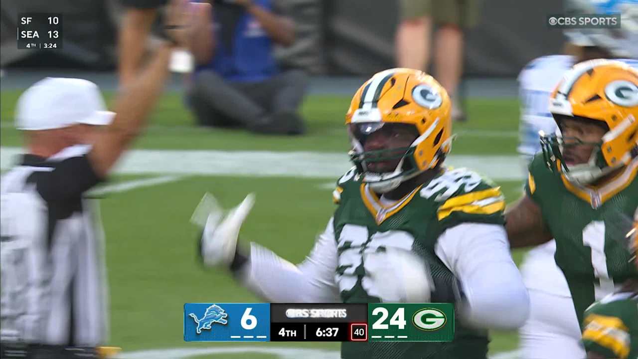 Green Bay Packers defensive lineman Devonte Wyatt ends Detroit Lions ...