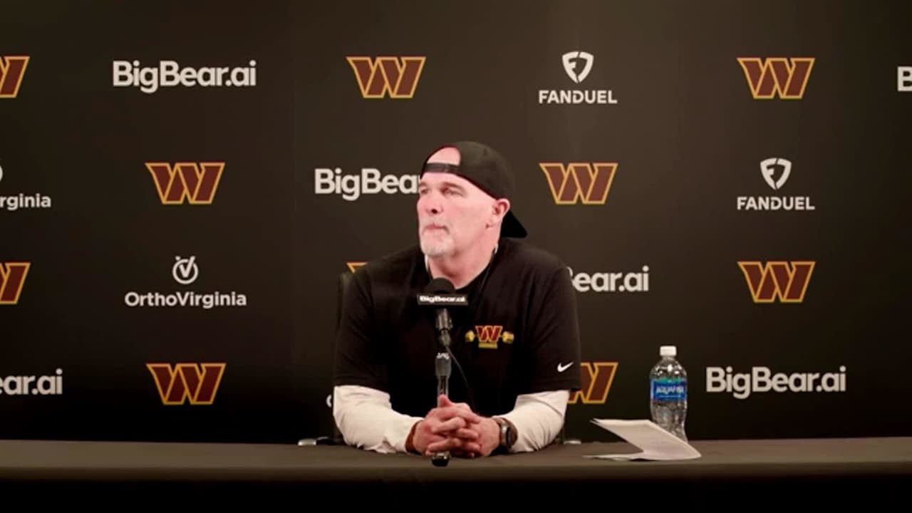 Washington Commanders head coach Dan Quinn speaks on how beneficial the ...