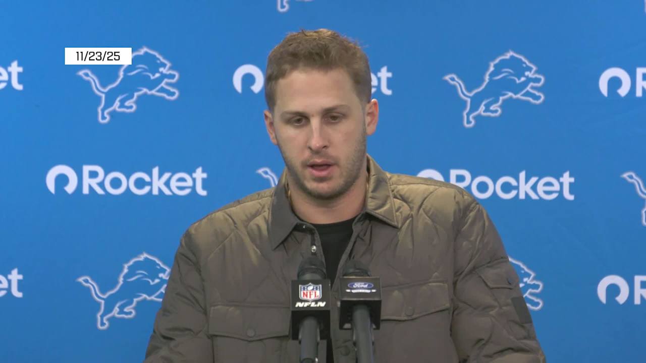 Detroit Lions quarterback Jared Goff praises running back Jahmyr Gibbs ...