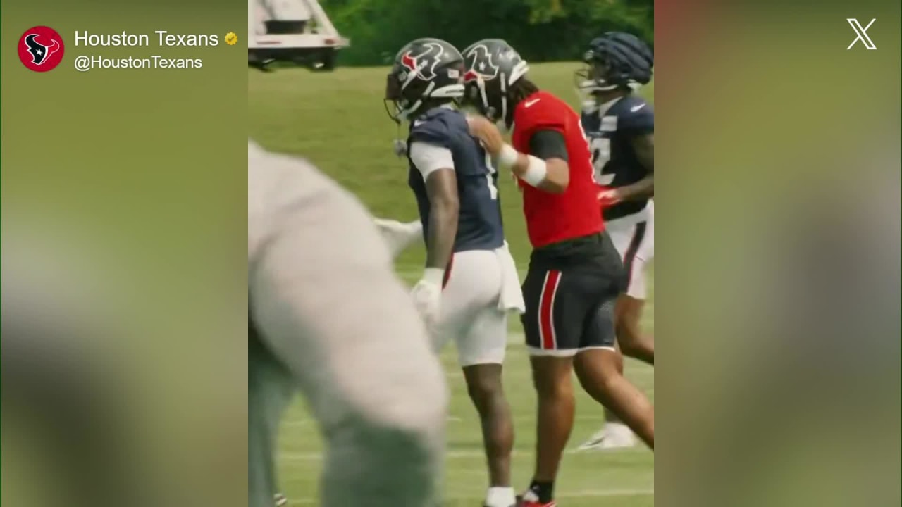 Quarterback C.J. Stroud lofts sideline dime to wide receiver Stefon ...
