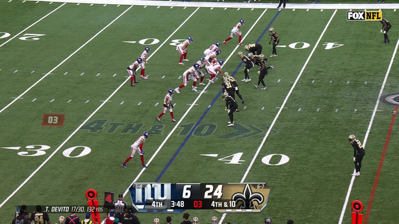 New York Giants quarterback Tommy DeVito launches 33-yard cross-field ...