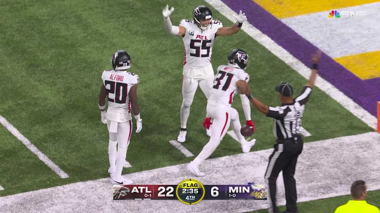 Atlanta Falcons rookie safety Xavier Watts' first NFL interception ices Falcons' 'Sunday Night ...