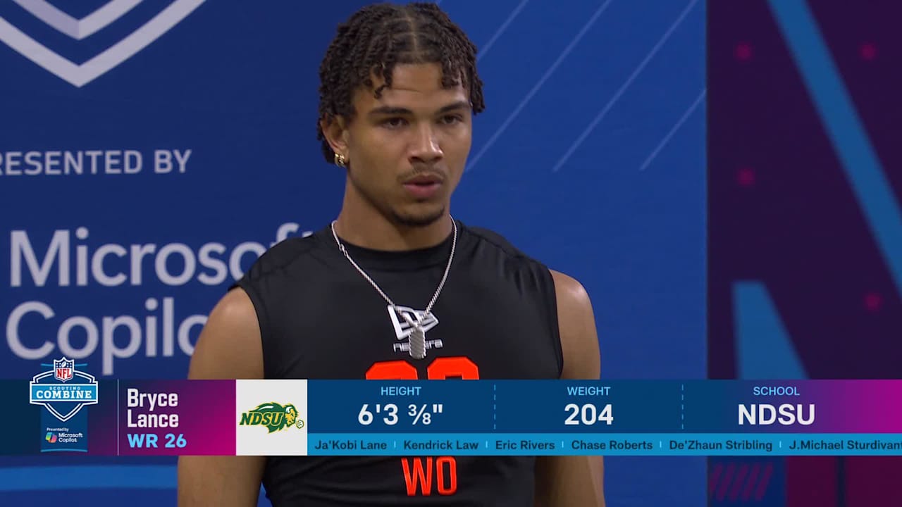 Wide receiver Bryce Lance runs official 4.34-second 40-yard dash at ...