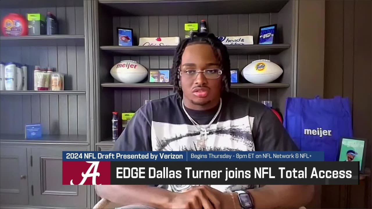 Alabama edge rusher prospect Dallas Turner joins 'NFL Total Access' on ...