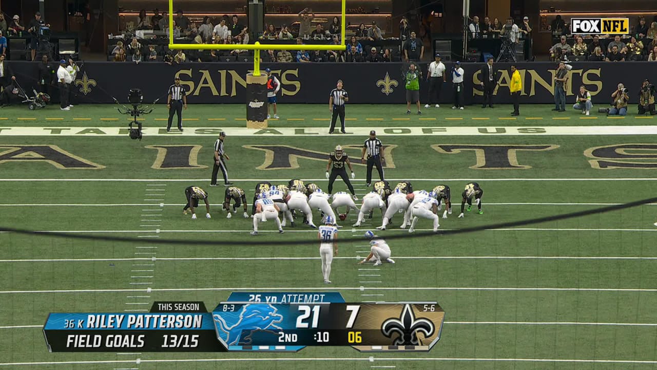 Detroit Lions kicker Riley Patterson puts Lions up 24-7 vs. New Orleans ...