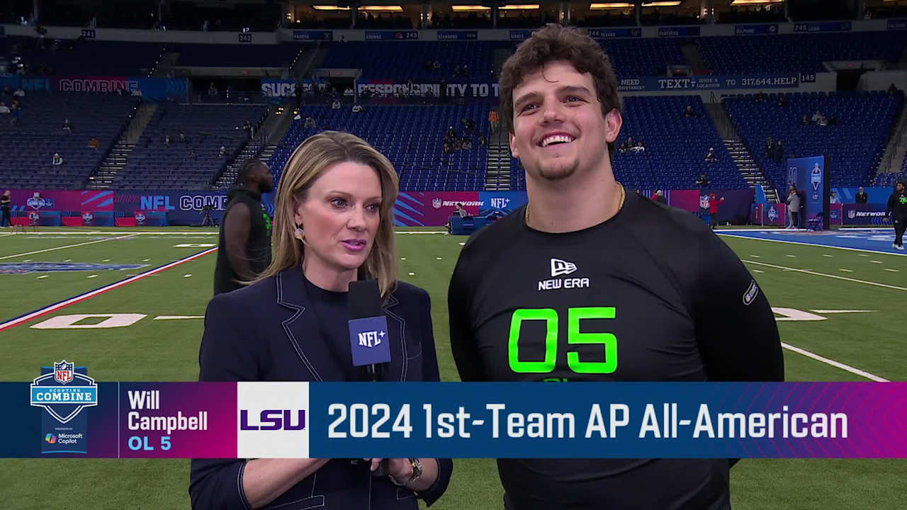 Offensive tackle Will Campbell shares at 2025 NFL Scouting Combine what ...