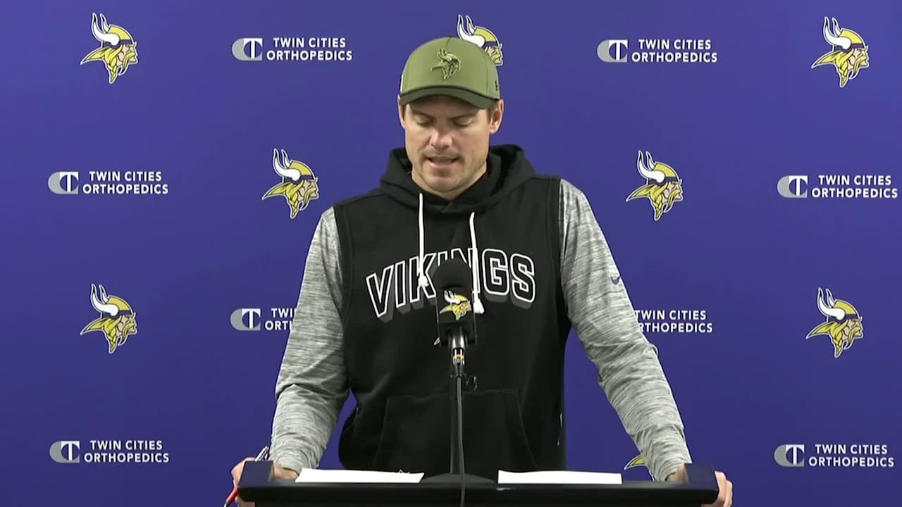 Minnesota Vikings head coach Kevin O'Connell talks about quarterback ...