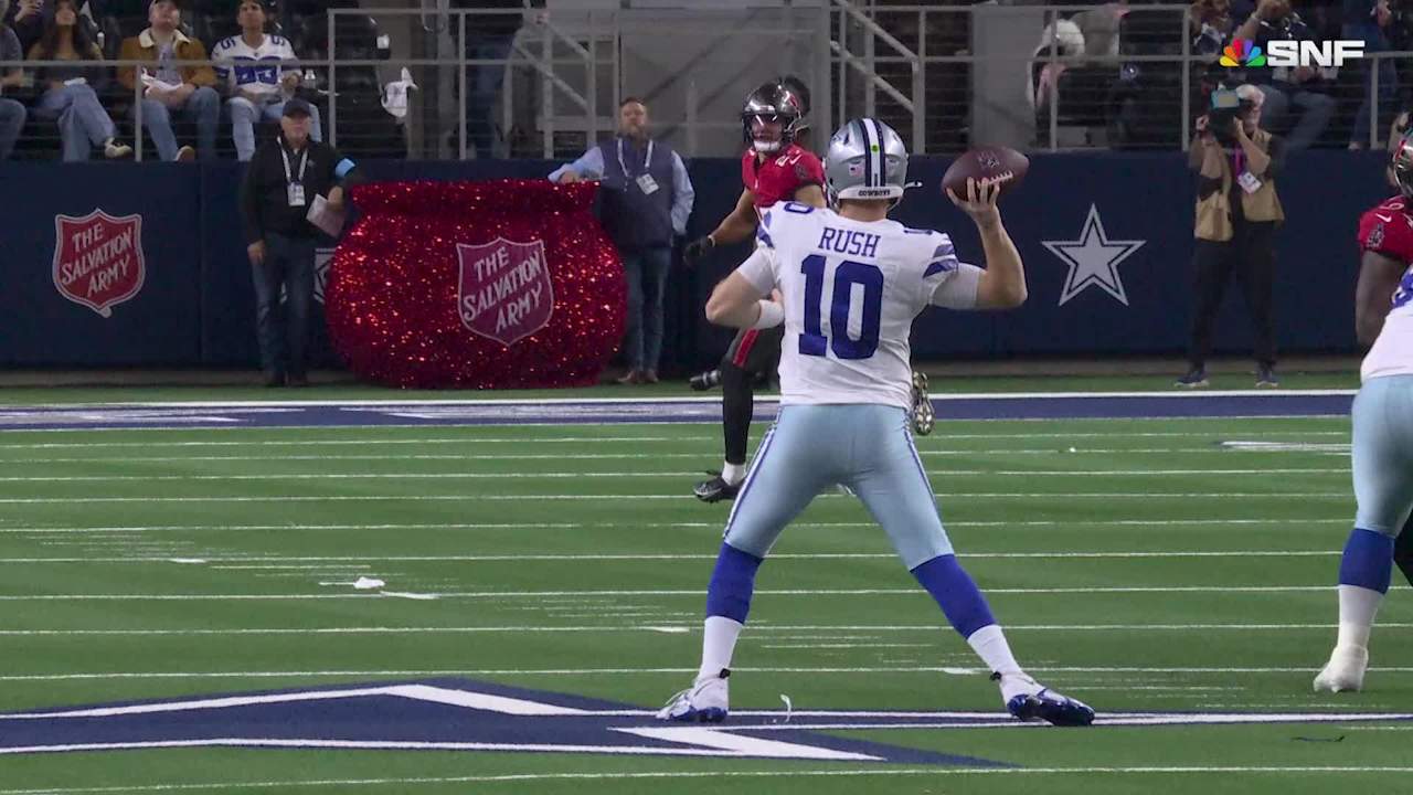 Dallas Cowboys quarterback Cooper Rush's 28-yard connection with ...