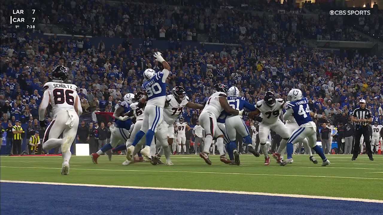 Indianapolis Colts defensive tackle Grover Stewart's pass-break-up ...