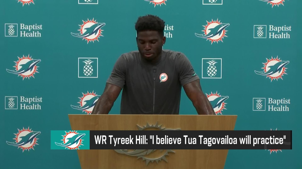 Miami Dolphins wide receiver Tyreek Hill on quarterback Tua Tagovailoa: 'I believe he's going to ...