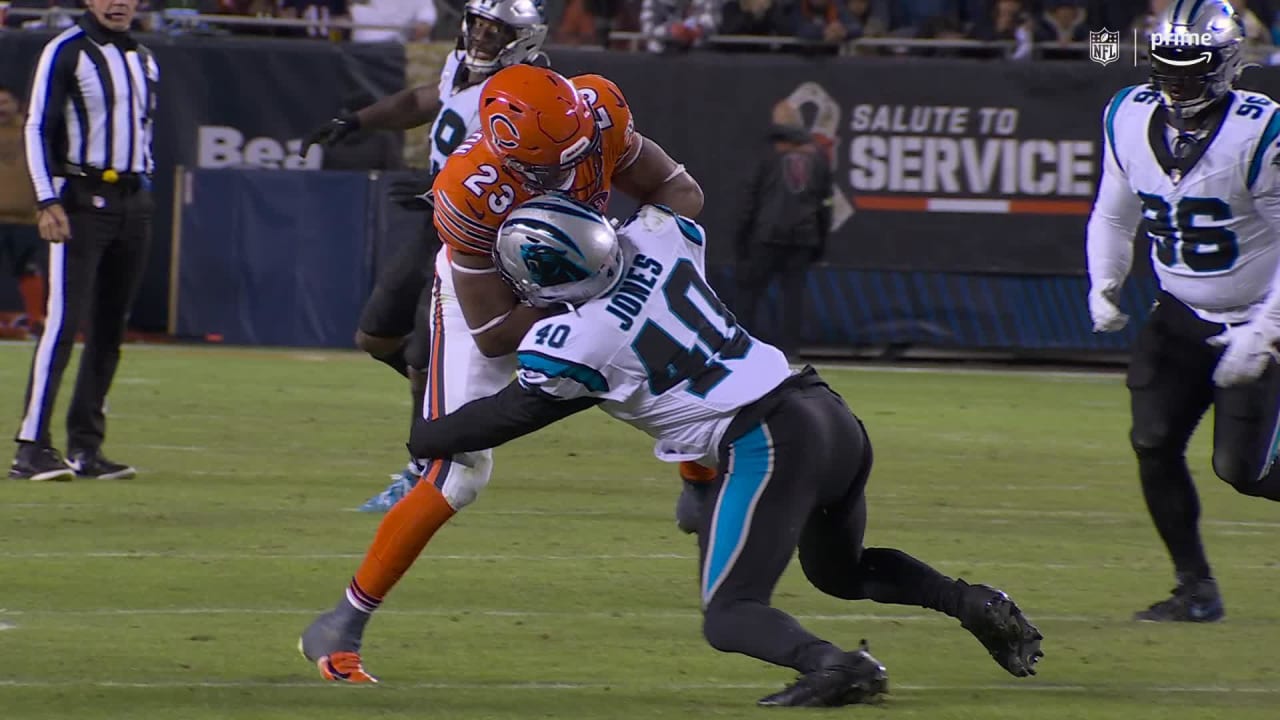 Carolina Panthers linebacker Deion Jones sniffs out Bears' third-down ...