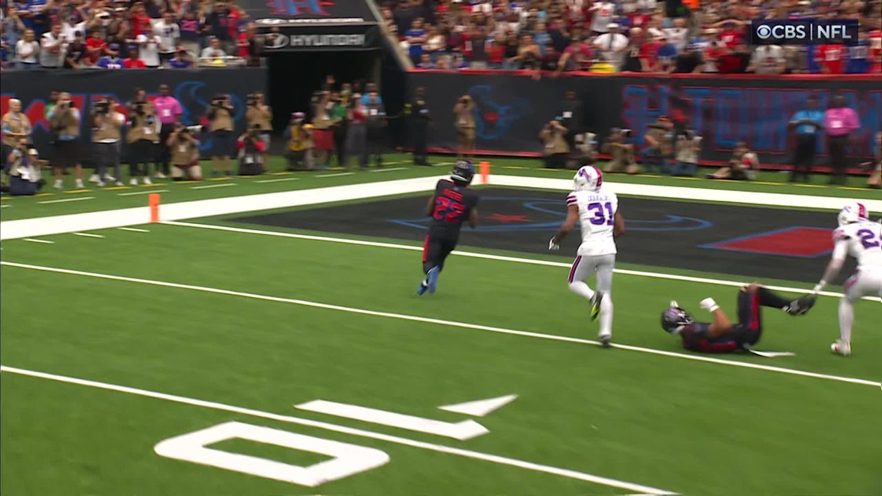 Houston Texans running back Cam Akers' 15-yard touchdown run involves ...
