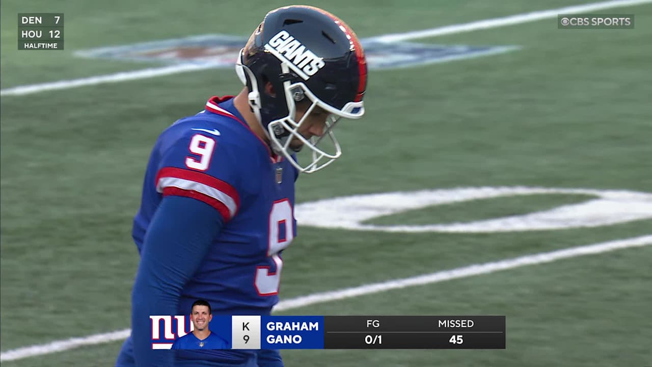 New York Giants kicker Graham Gano's 22-yard FG cuts into the SF lead
