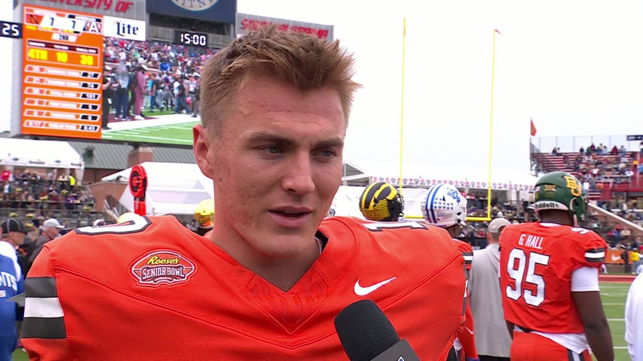 Oregon quarterback Bo Nix breaks down Senior Bowl touchdown pass ...